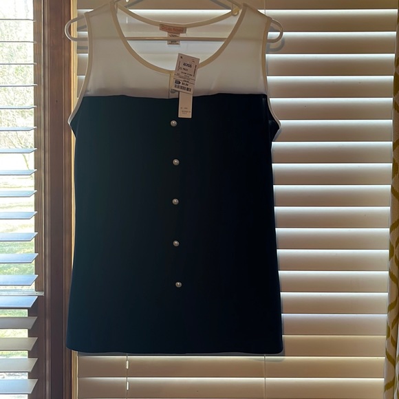Claudia Richard | Tops | Claudia Richards Navy And White Shell | Poshmark
